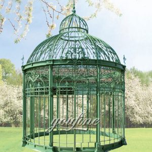 Buying outdoor steel metal small round pavilion for patio design ...